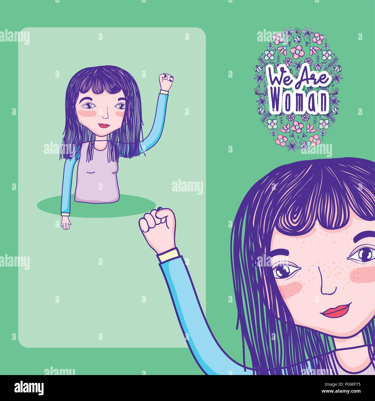 We are women cartoons Stock Vector Image & Art - Alamy