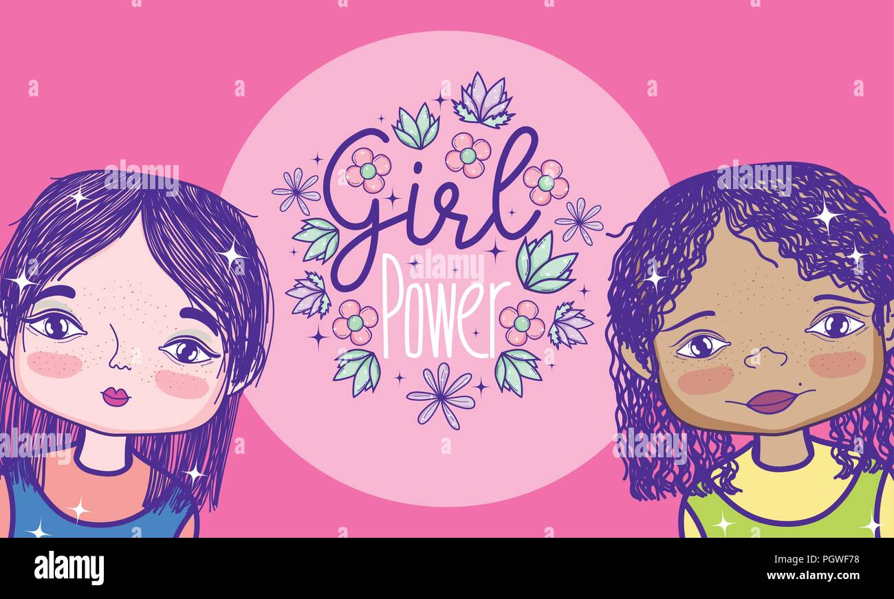 Girl power cartoon Stock Vector Image & Art - Alamy