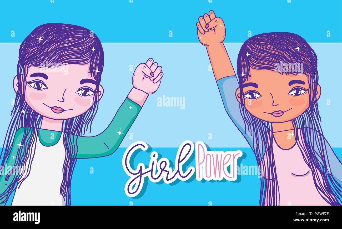 Girl power cartoon Stock Vector Image & Art - Alamy