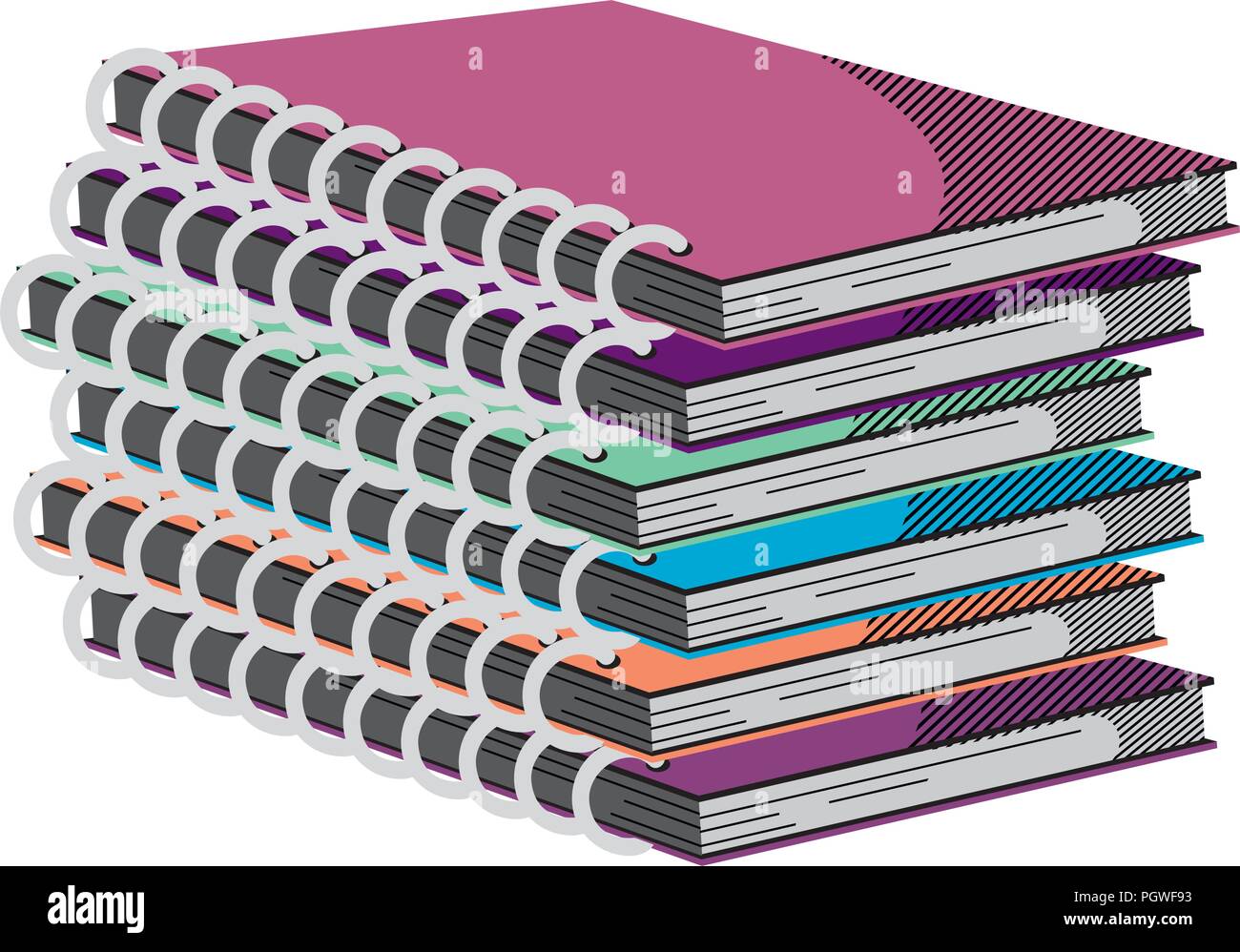 education notebooks school tools design Stock Vector Image & Art - Alamy