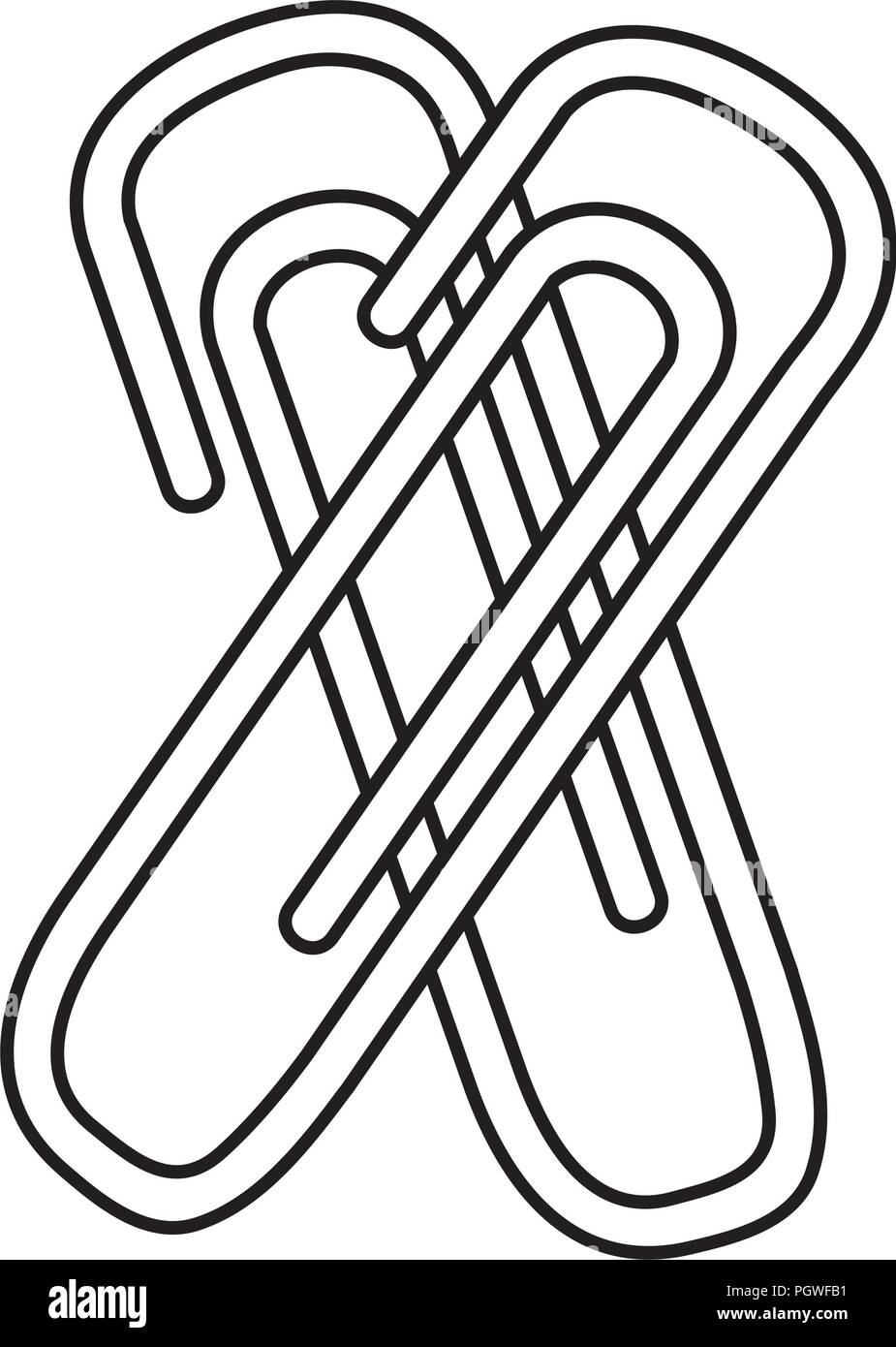 line metal clips tool to office paper Stock Vector Image & Art - Alamy