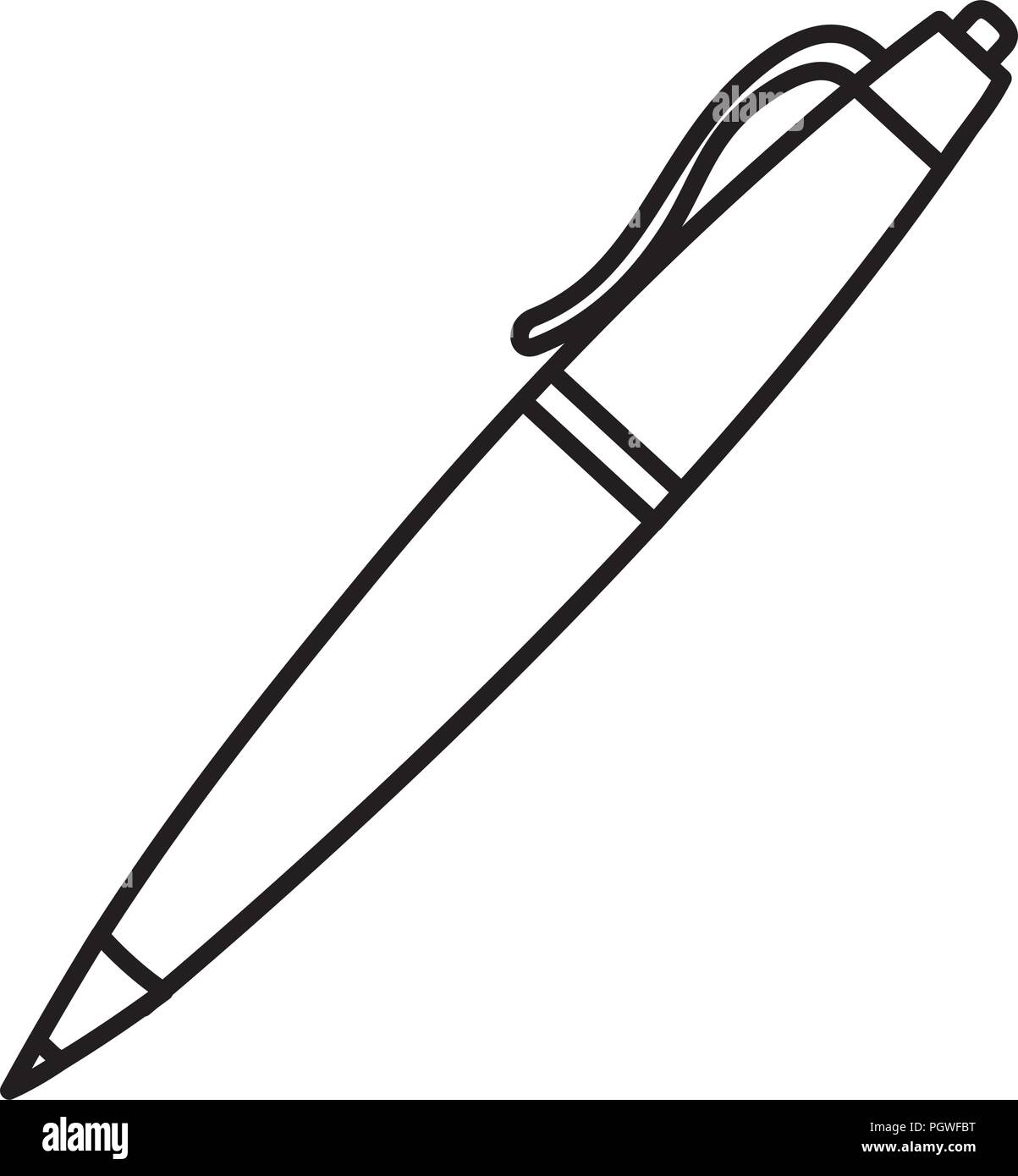 line classic pen design tool object Stock Vector Image & Art - Alamy