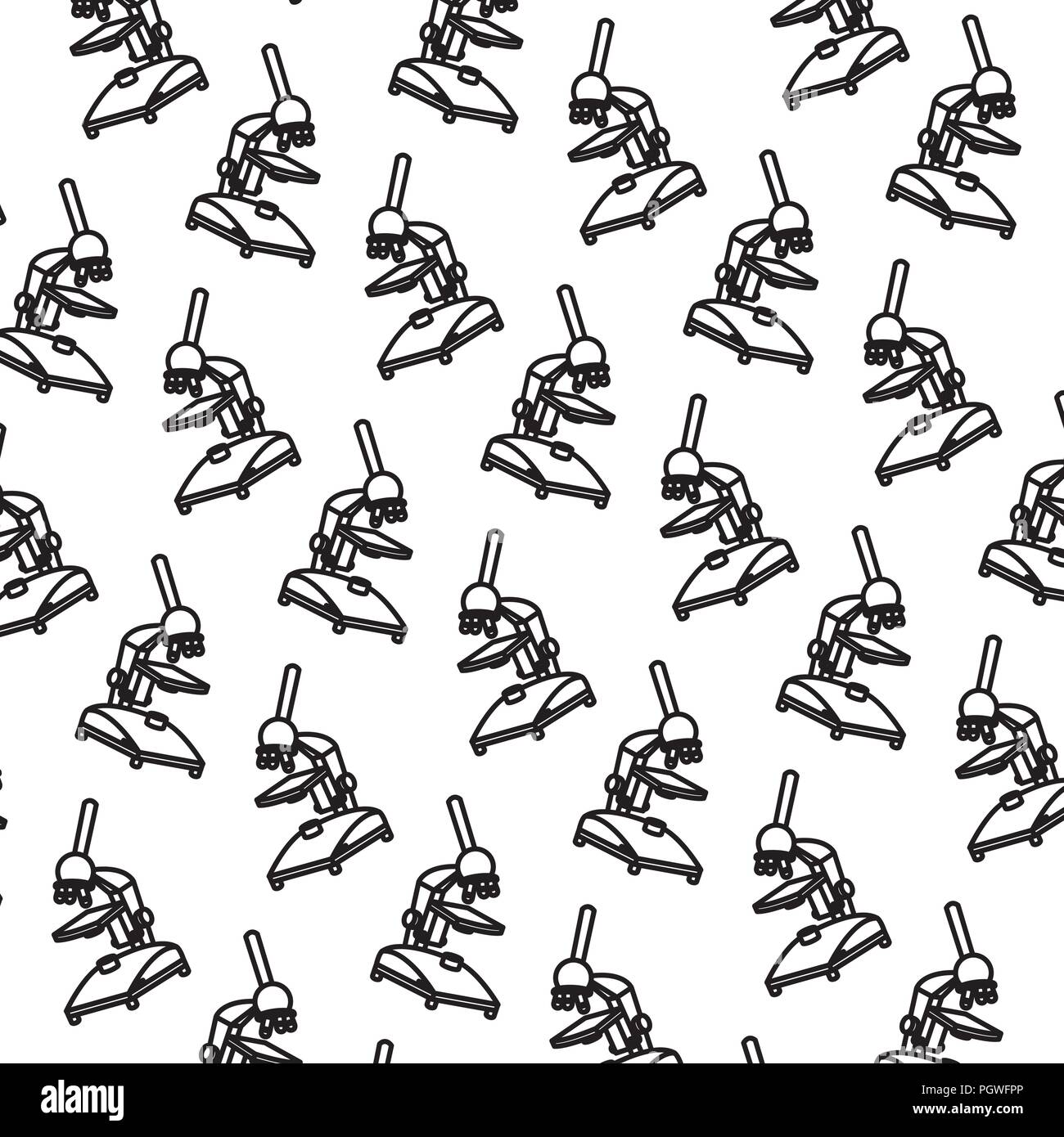 line science microscope laboratory object background Stock Vector Image ...