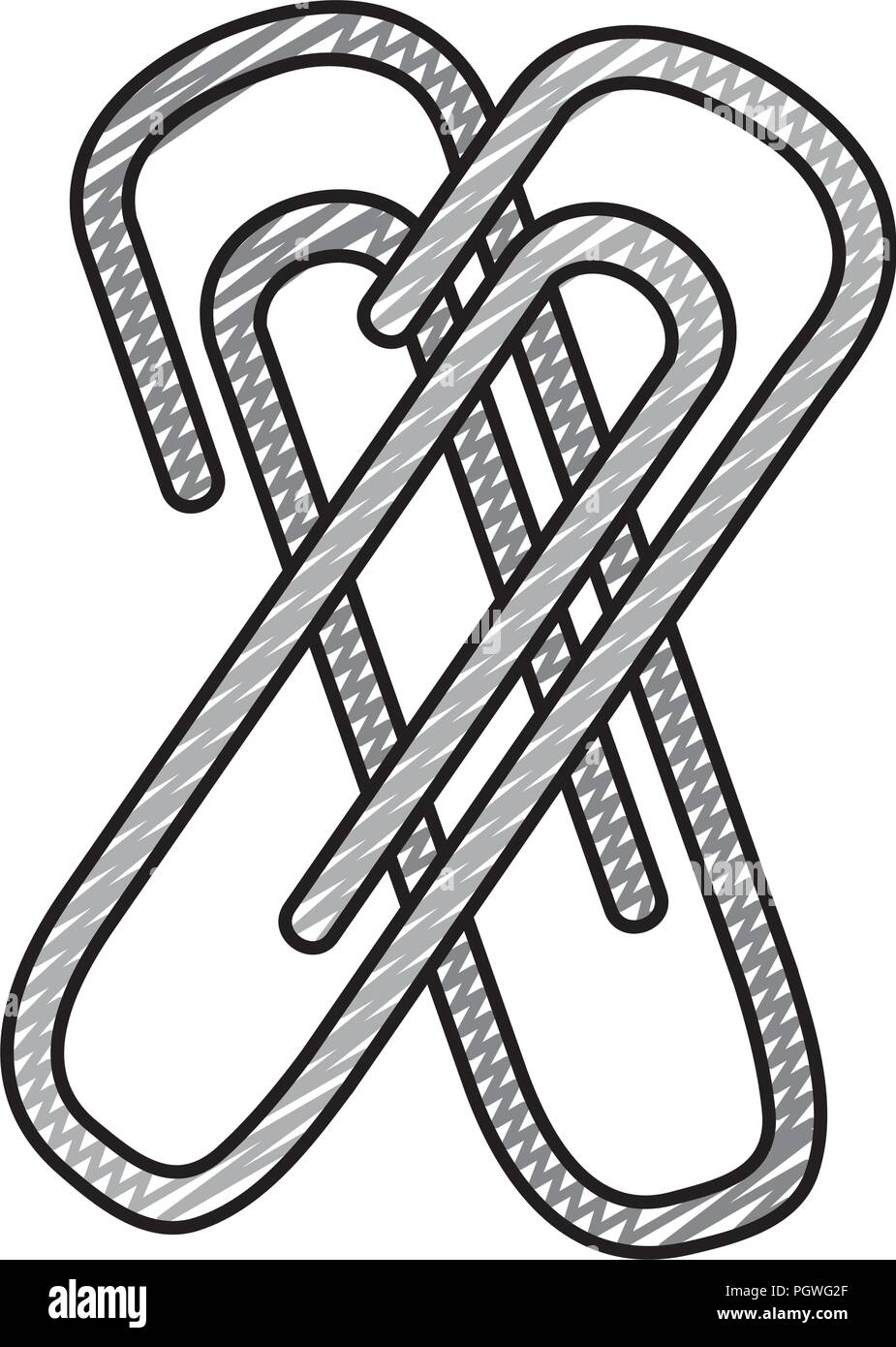 doodle metal clips tool to office paper Stock Vector Image & Art - Alamy