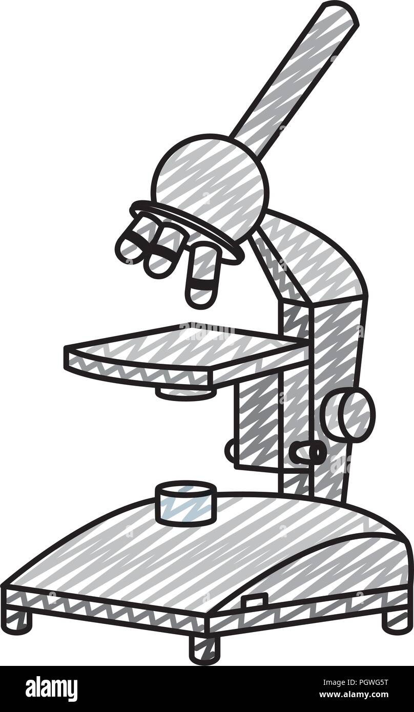 doodle science microscope labortory object design Stock Vector Image ...