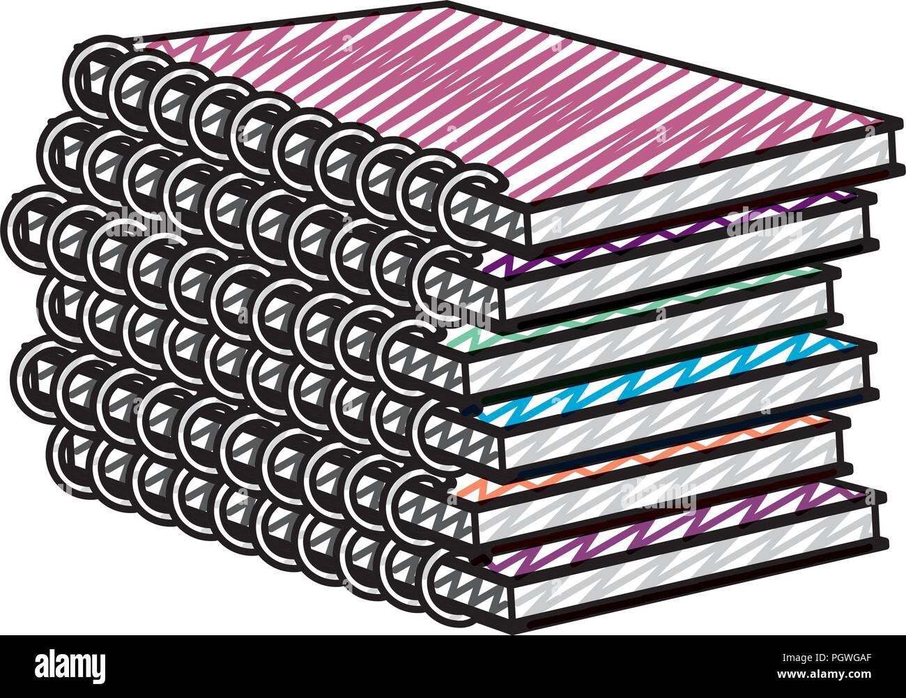 doodle education notebooks school tools design Stock Vector Image & Art ...