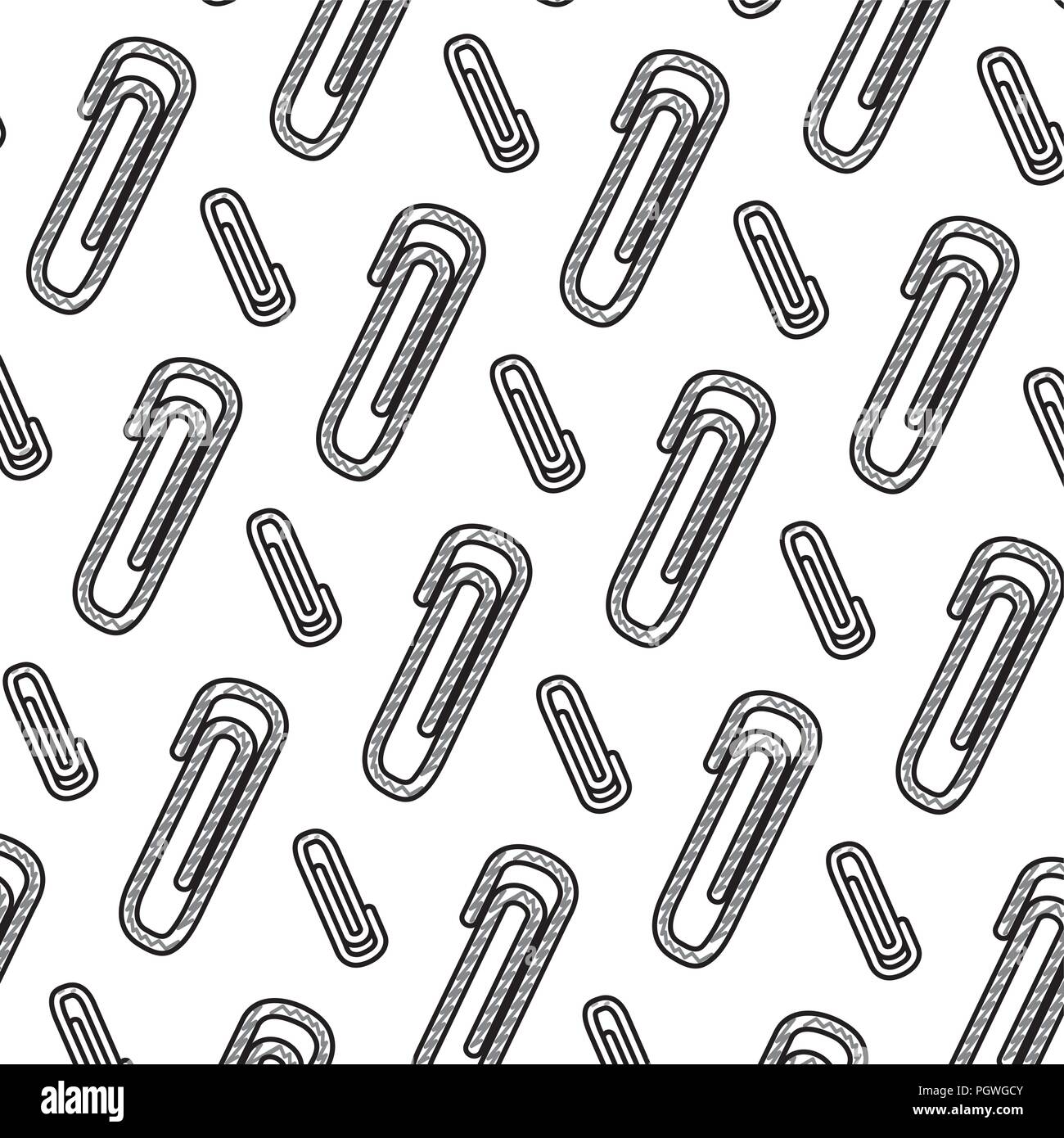 doodle metal clips tool to paper background Stock Vector Image & Art ...