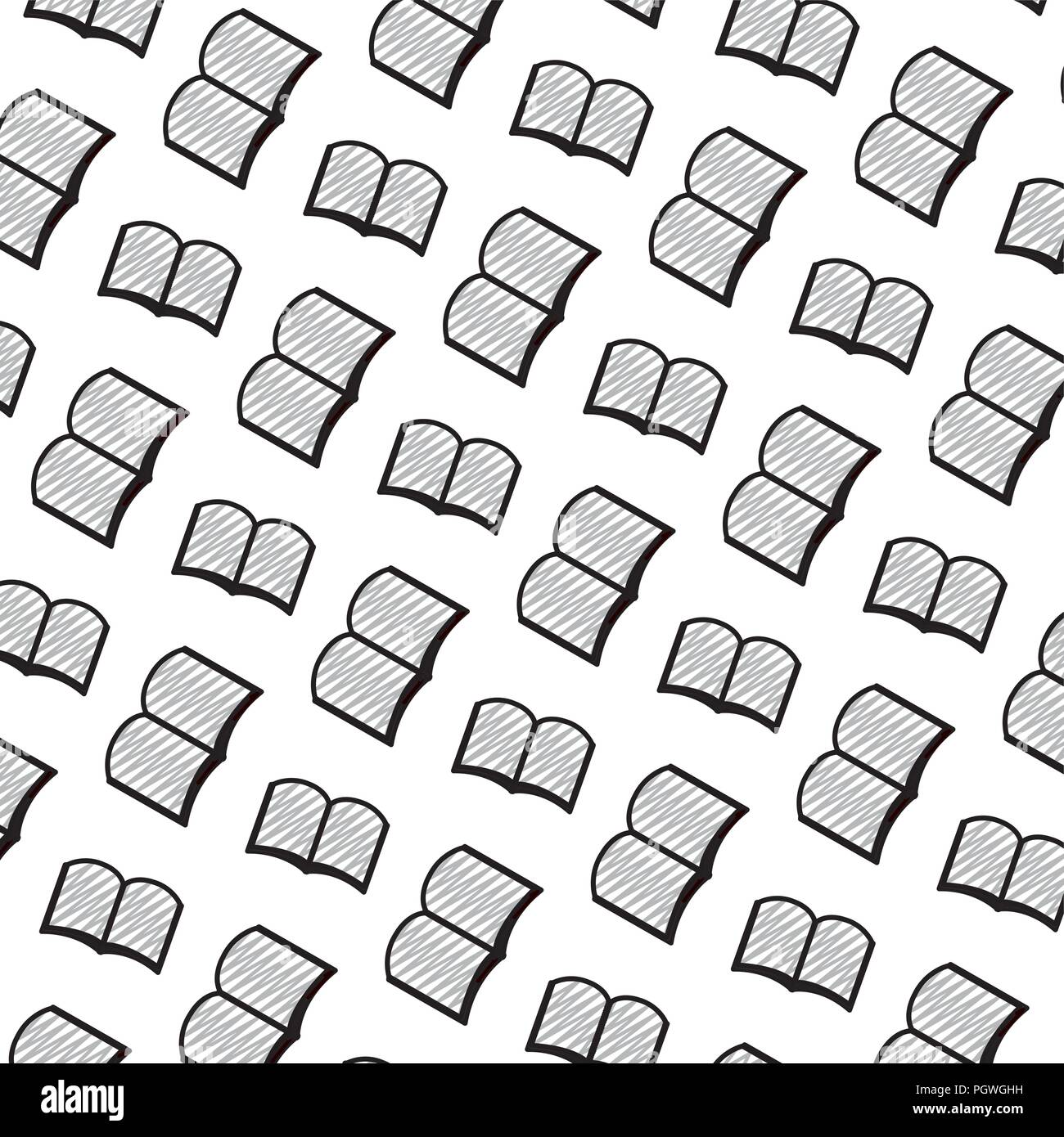 doodle open notebook school utensil background Stock Vector Image & Art ...
