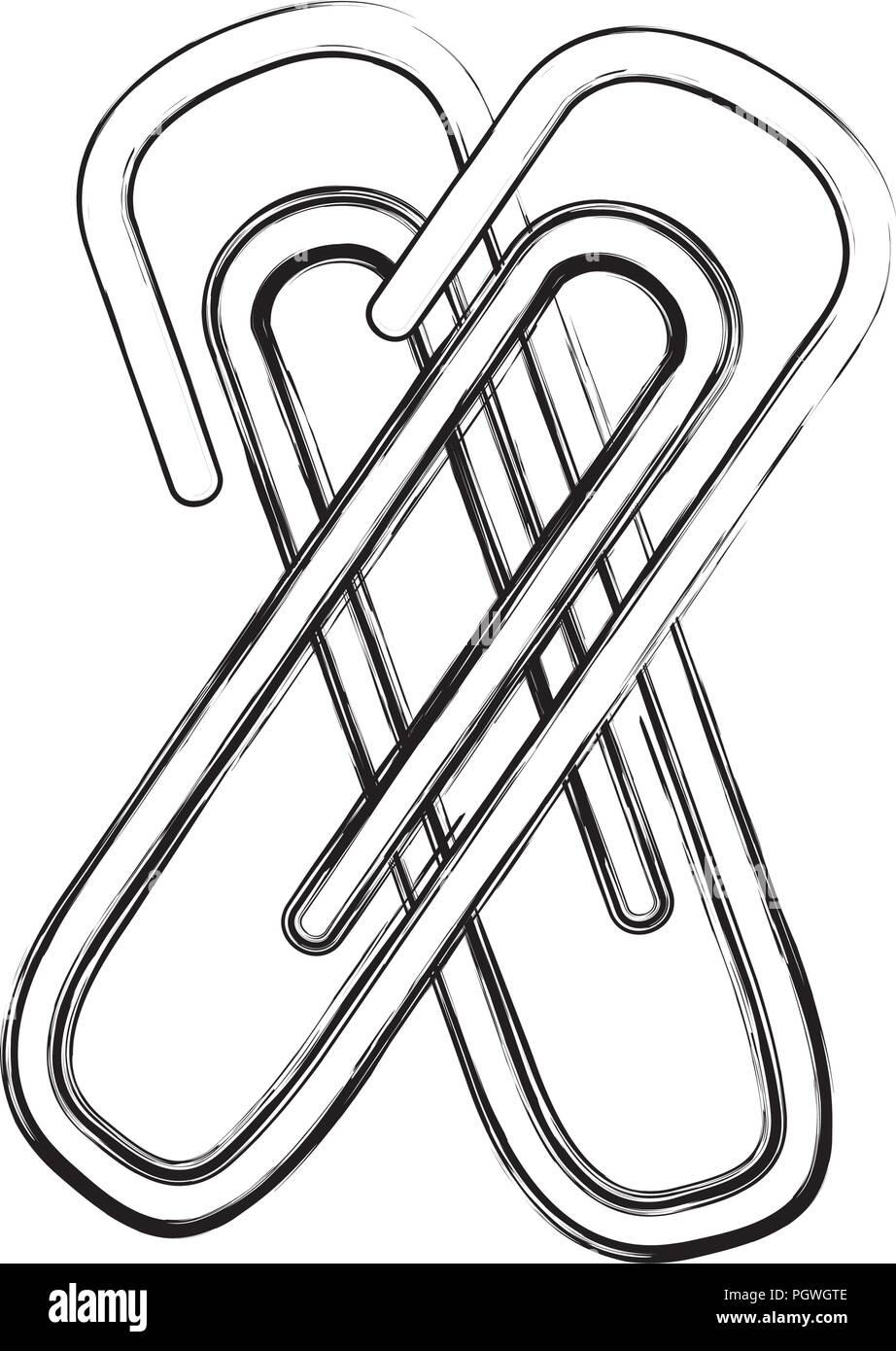 grunge metal clips tool to office paper Stock Vector Image & Art - Alamy