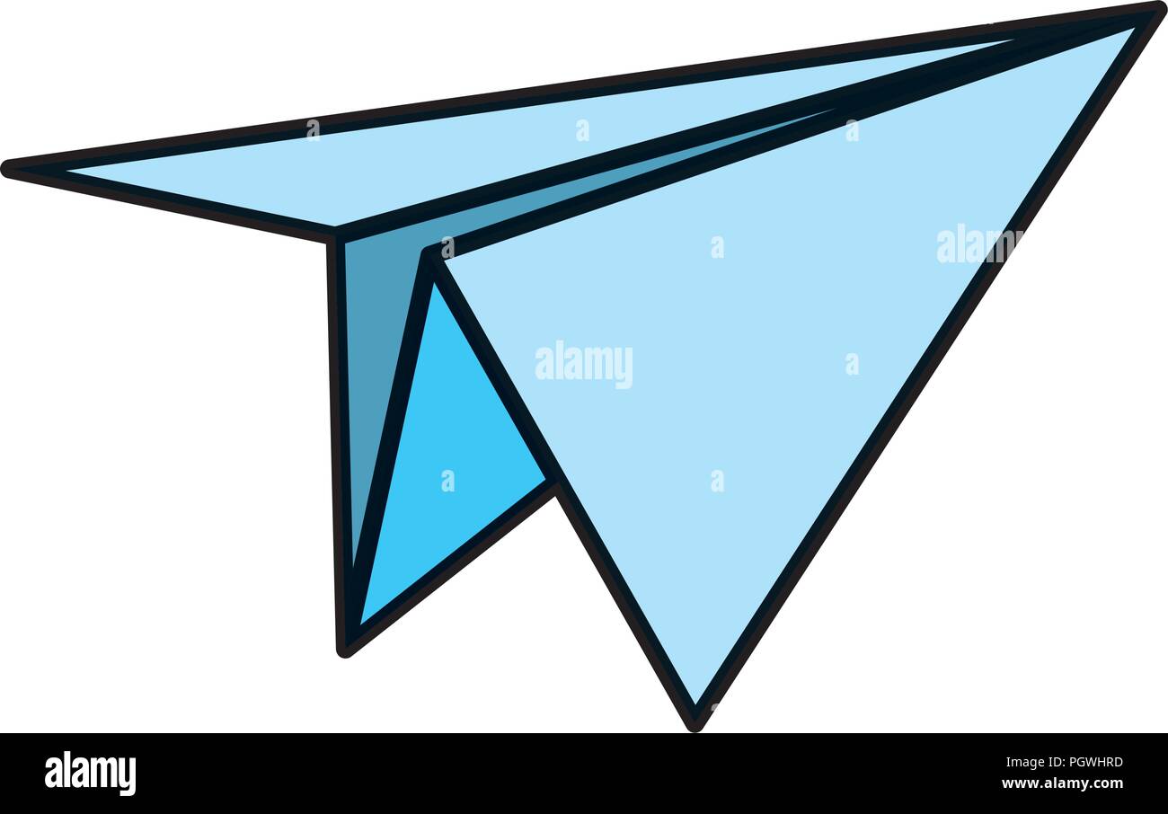 color paper plane origami object design Stock Vector Image & Art - Alamy