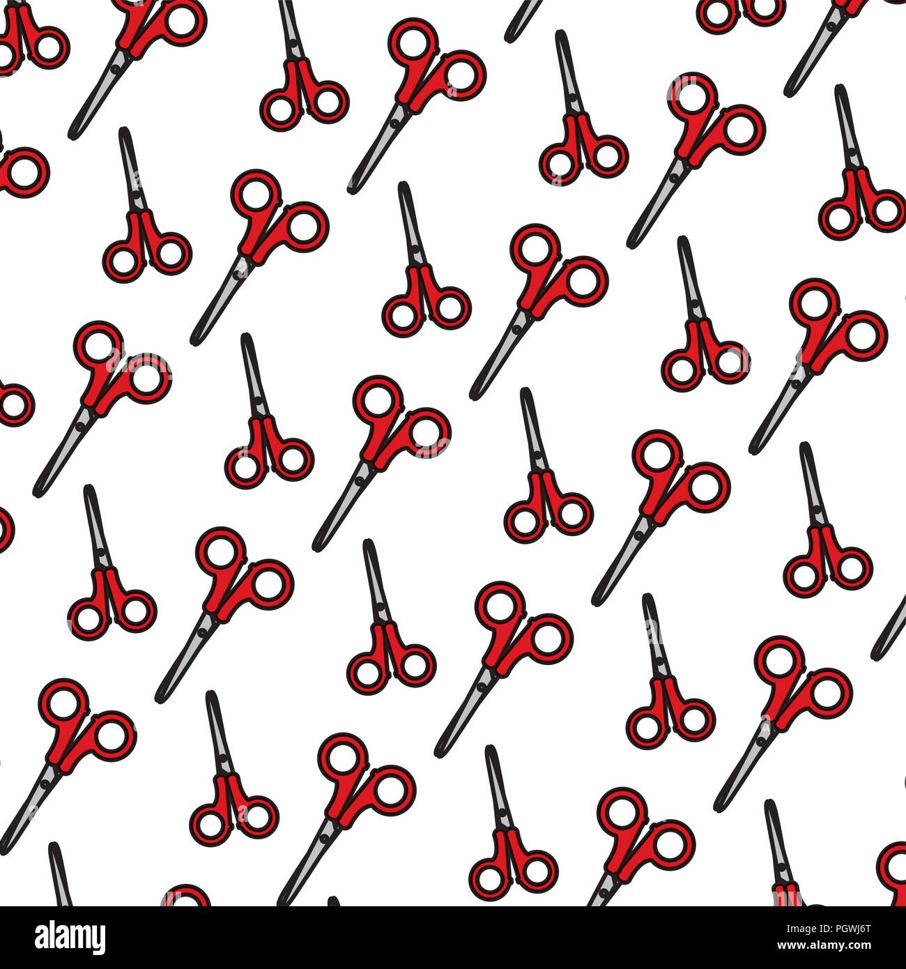 color artistic scissors school utensils background Stock Vector Image ...