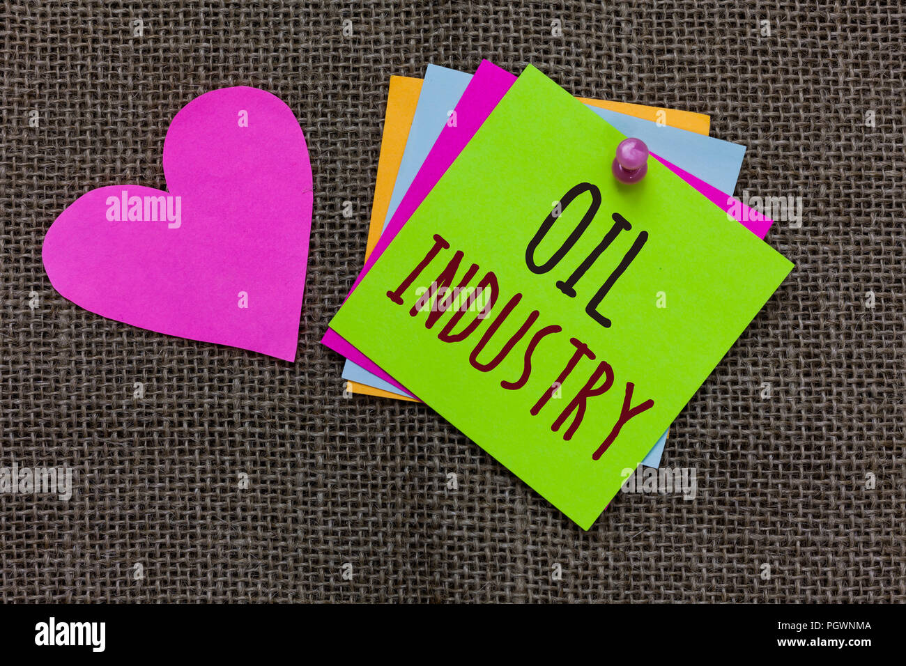 Handwriting text Oil Industry. Concept meaning Exploration Extraction ...