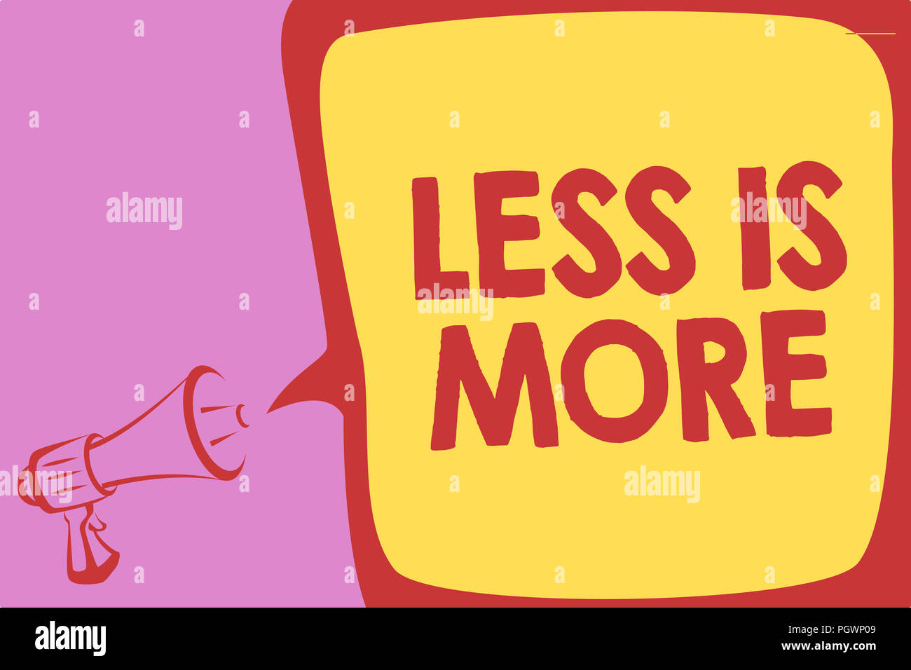 Handwriting text writing Less Is More. Concept meaning Minimalist ...