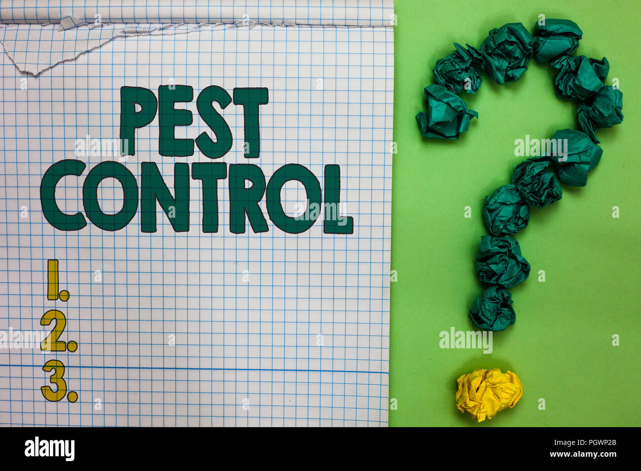 Writing note showing Pest Control. Business photo showcasing Killing ...