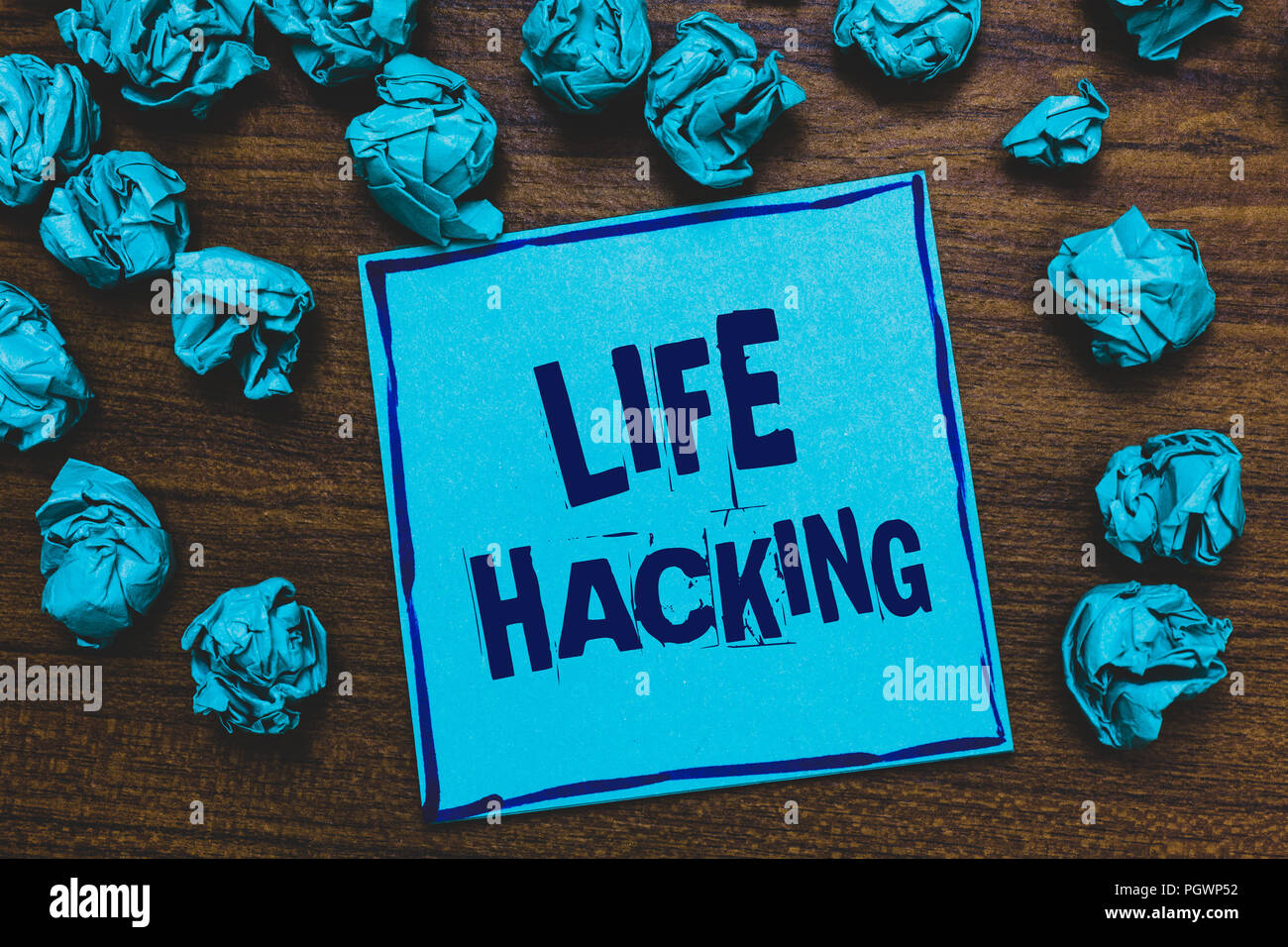 Word writing text Life Hacking. Business concept for Simple and clever techniques in ...