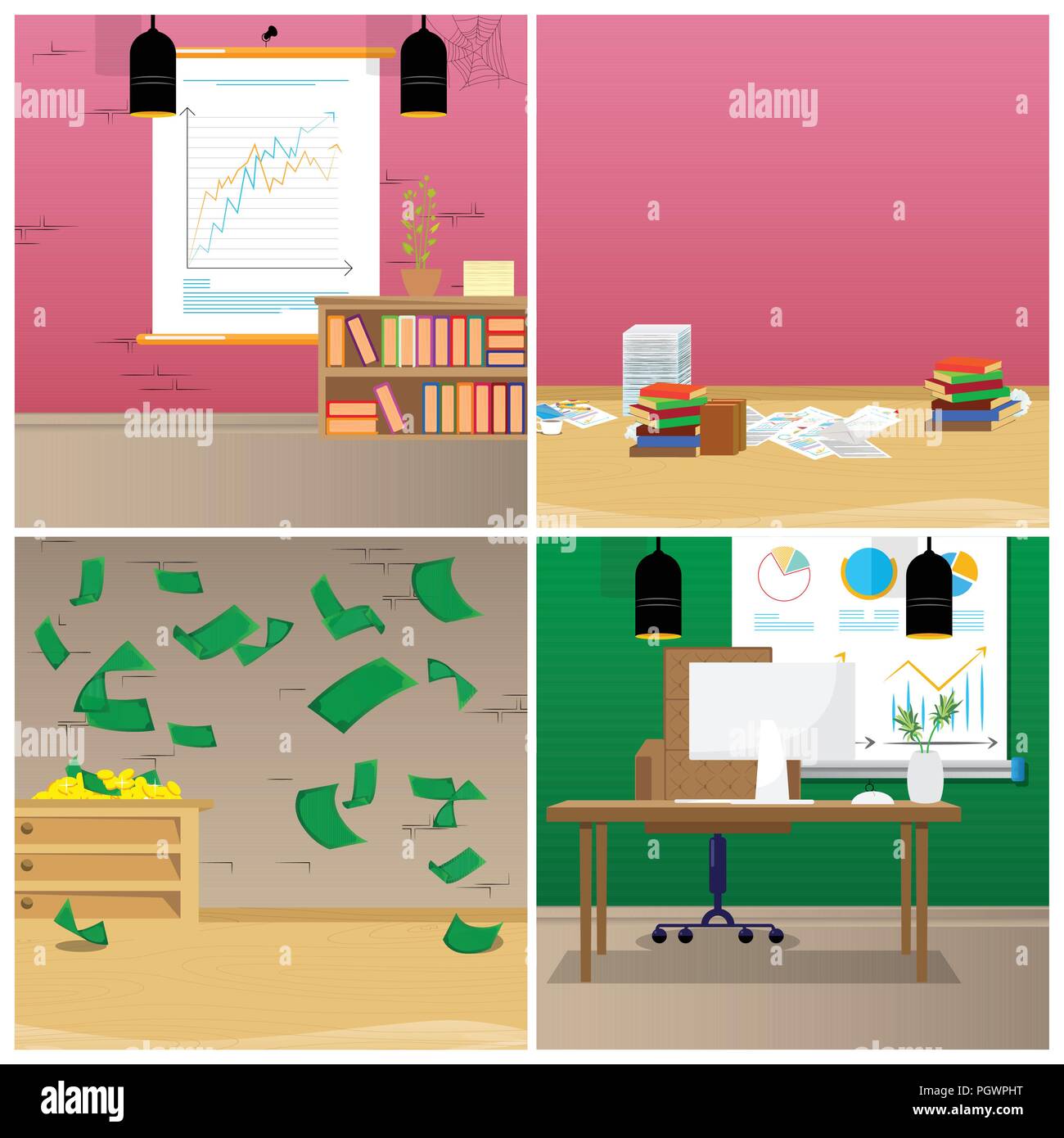 Empty city offices Stock Vector Images - Alamy