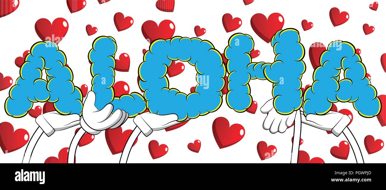 Vector illustration of aloha word hi-res stock photography and images ...