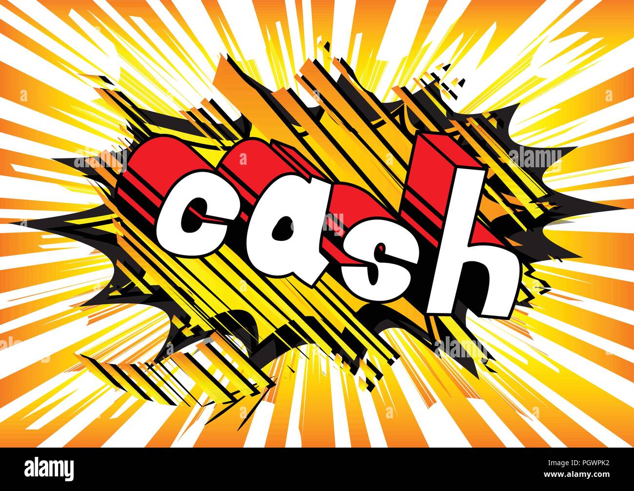 Cash - Vector illustrated comic book style phrase Stock Vector Image ...