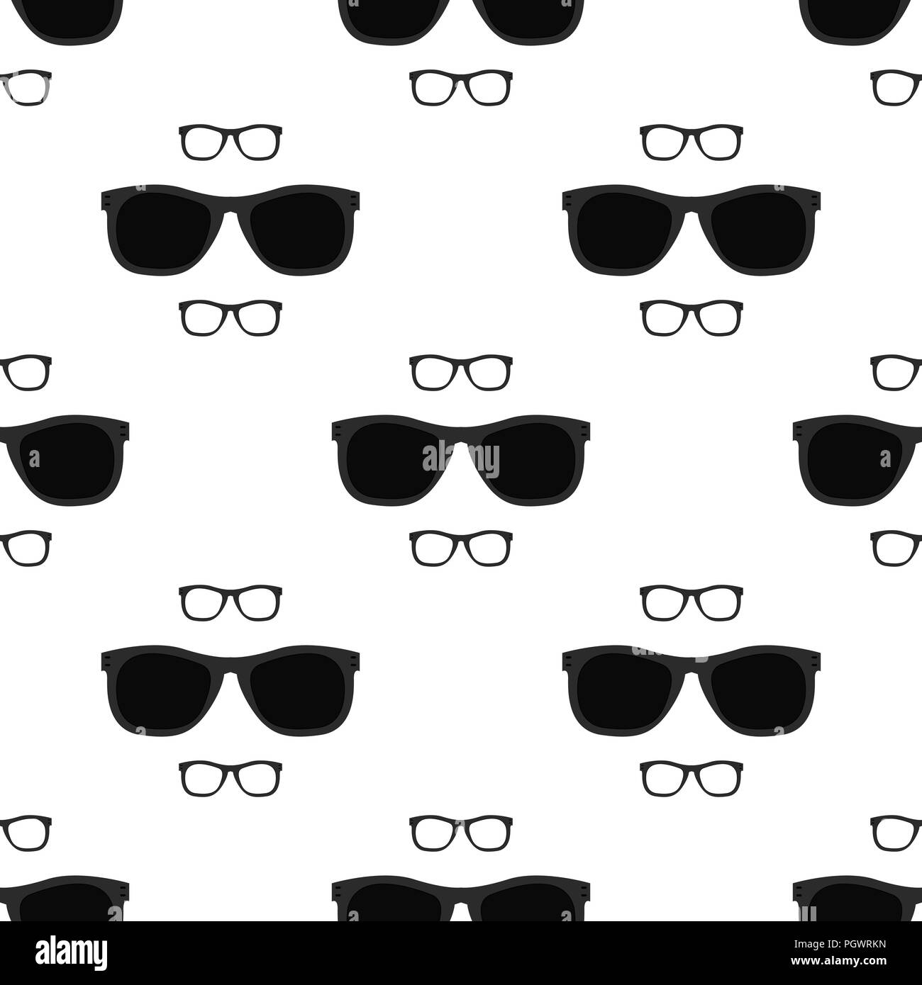 Eyeglasses seamless pattern - vector black sunglasses or glasses texture Stock Vector Image ...