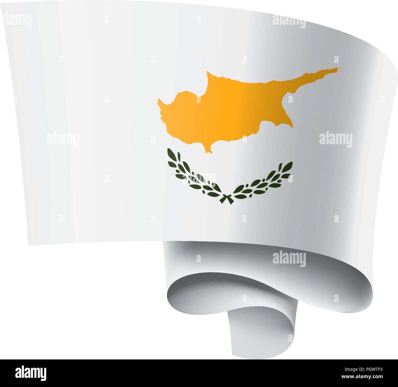 Cyprus flag, vector illustration on a white background Stock Vector ...