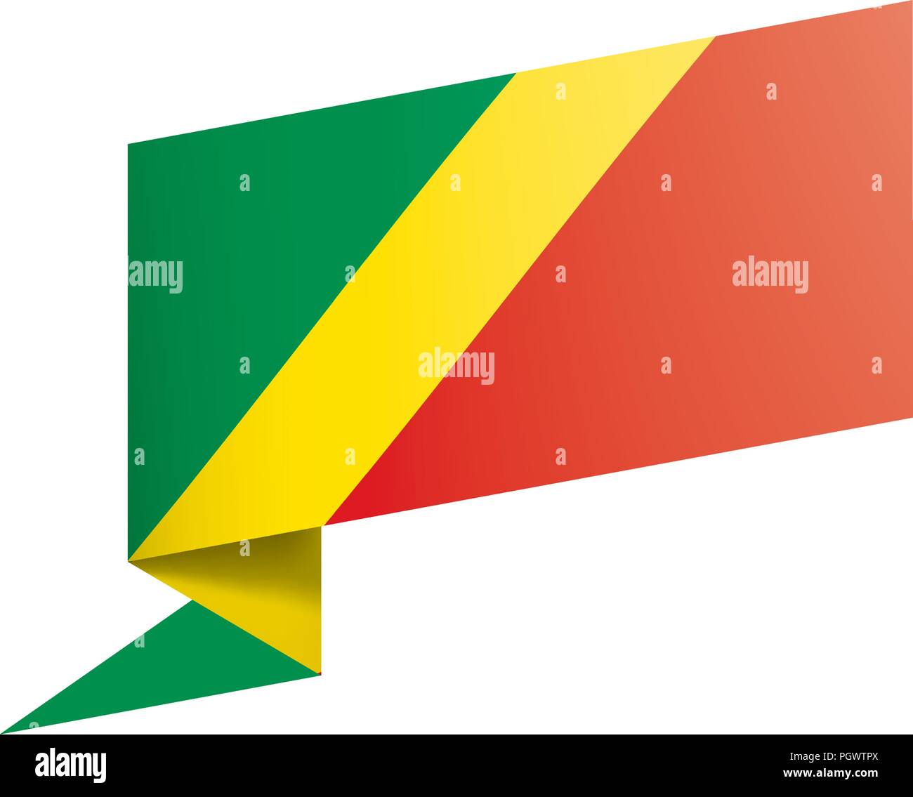 Congo flag, vector illustration on a white background Stock Vector ...