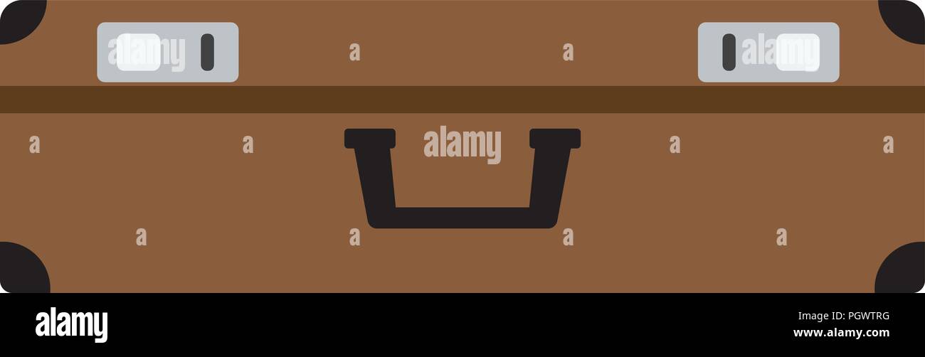 Suitcase side view with flat color. Vector illustration Stock Vector ...