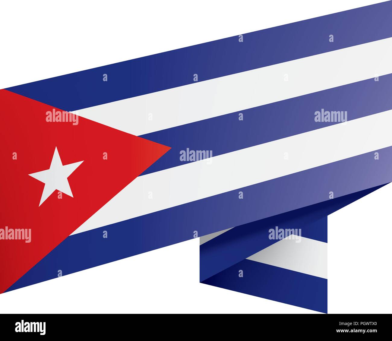 Cuba flag, vector illustration on a white background Stock Vector Image ...