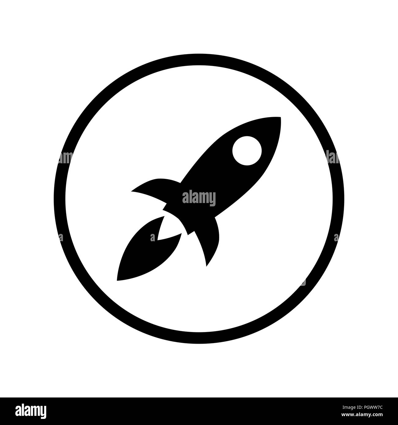 Rocket in space cartoon Black and White Stock Photos & Images - Alamy