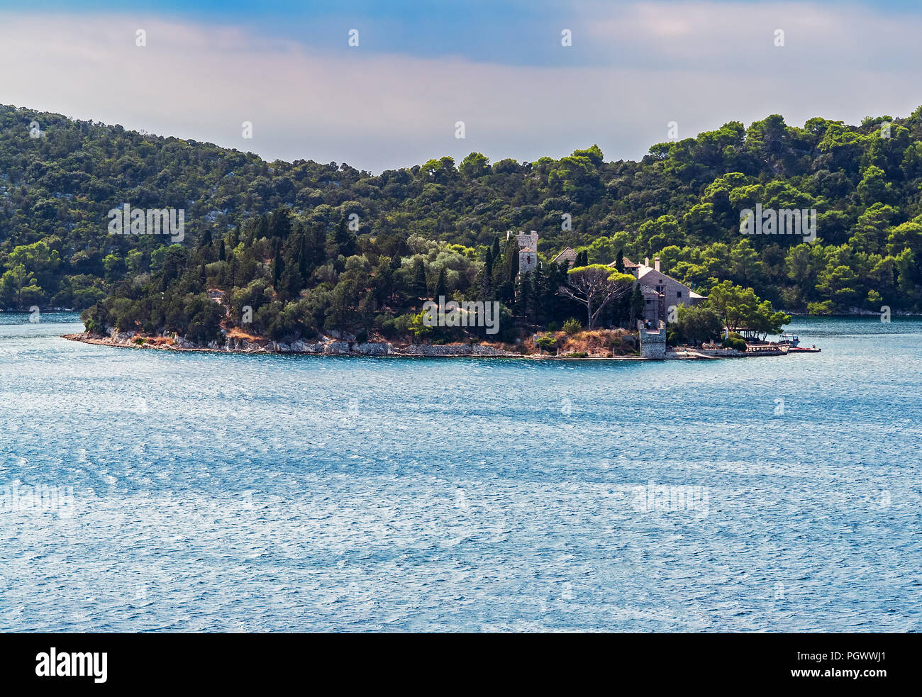 Saint Mary monastery on Mljet island - Croatia Stock Photo - Alamy