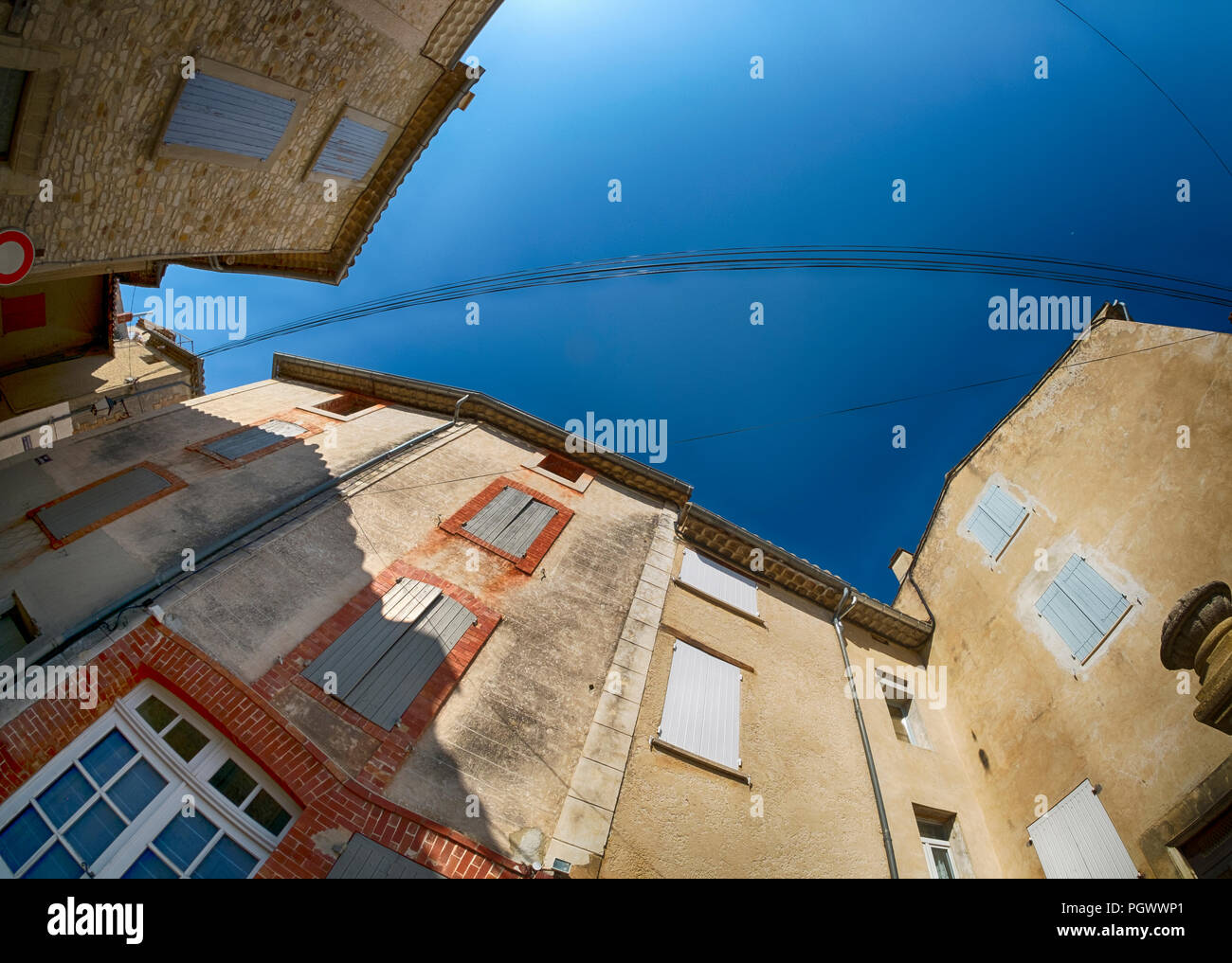 Old houses in the traditional village of Sablet, the Vaucluse, France ...