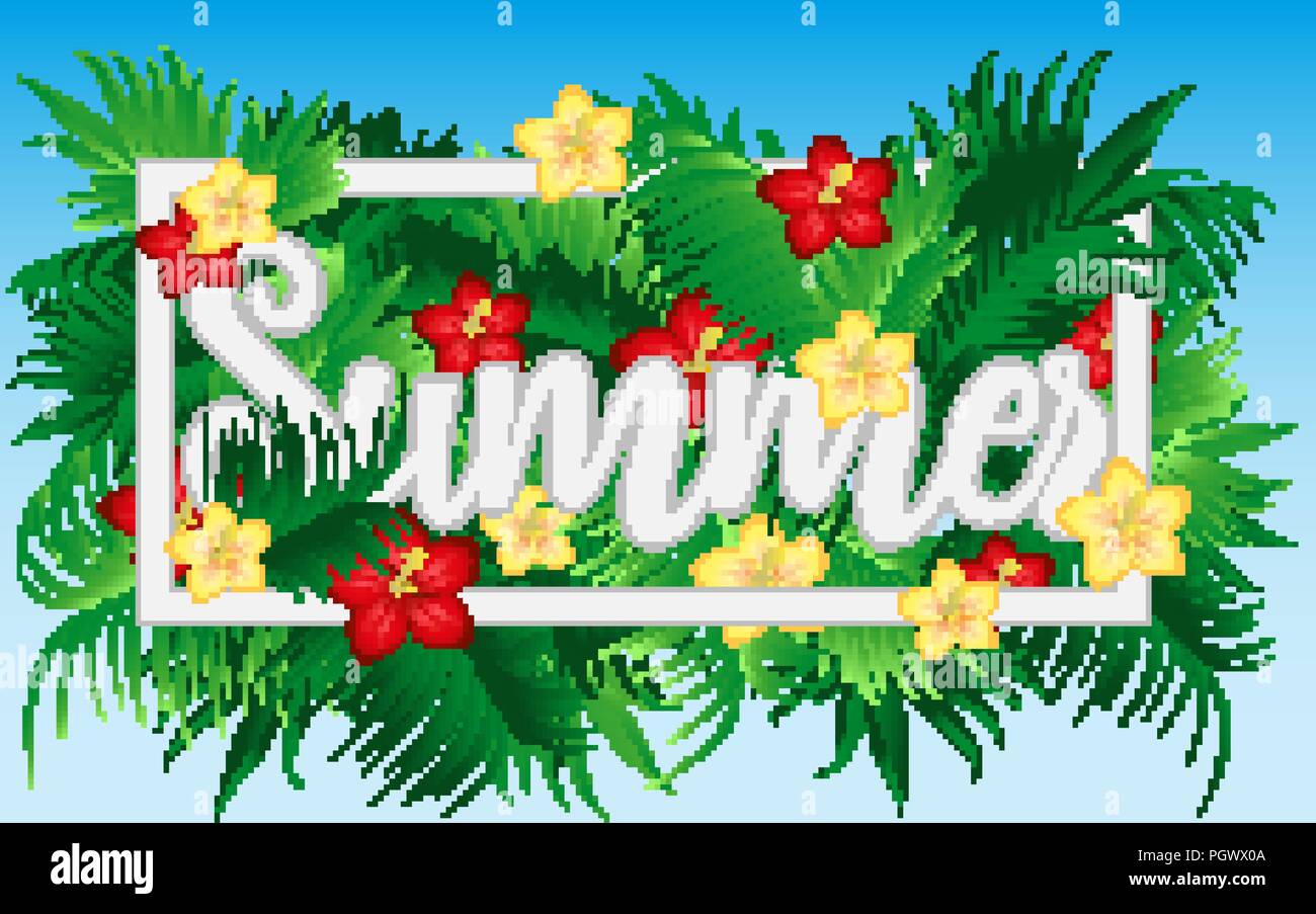 Seasonal summer time card, vector illustration Stock Vector Image & Art ...