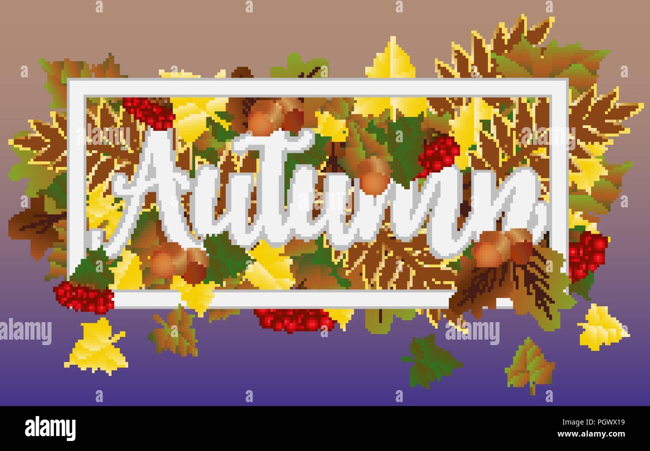 Seasonal autumn time card, vector illustration Stock Vector Image & Art ...