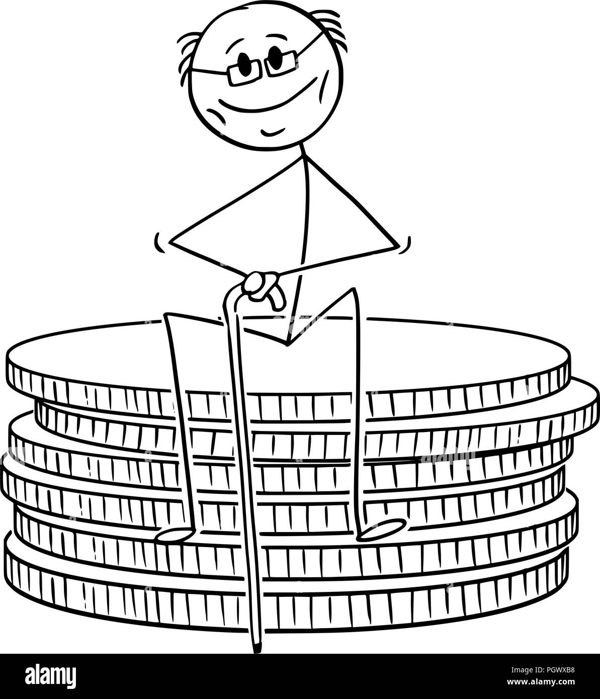 Small pensioner Stock Vector Images - Alamy