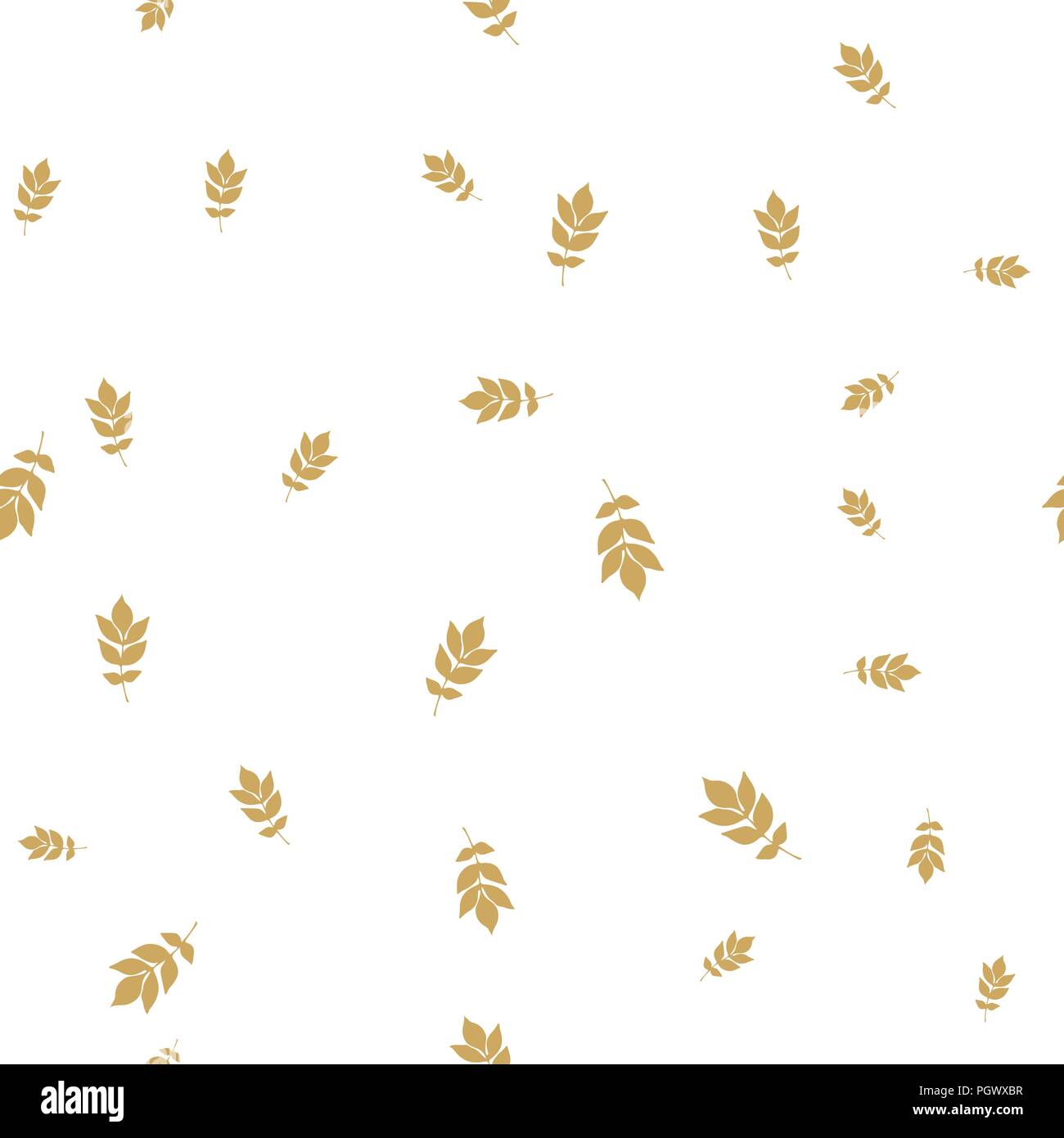 Ash leaf pattern seamless. Vector illustration. Isolated white ...