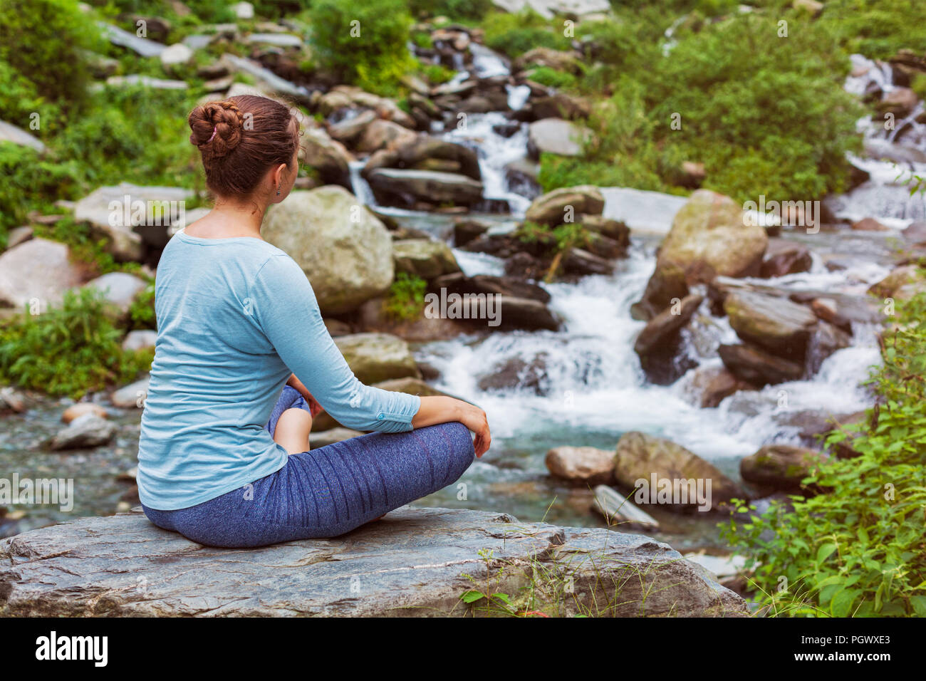 Padmasana with chin mudra hi-res stock photography and images - Alamy