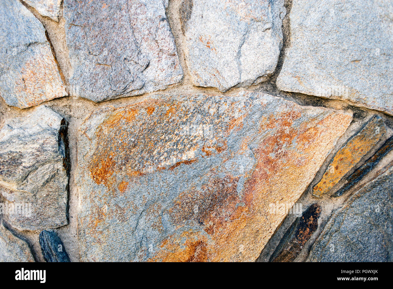 A close up view of a stone wall for background or texture Stock Photo ...