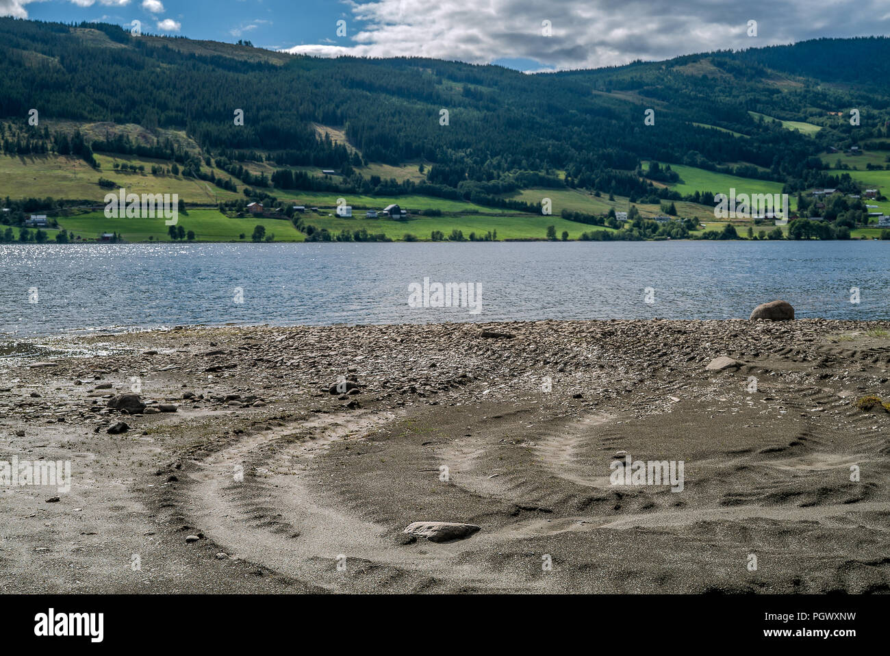 A nature scenery with clouds and sunlight over a perfect place for ...