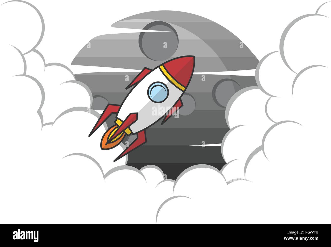 space rocket shuttle launch vector art Stock Vector Image & Art - Alamy