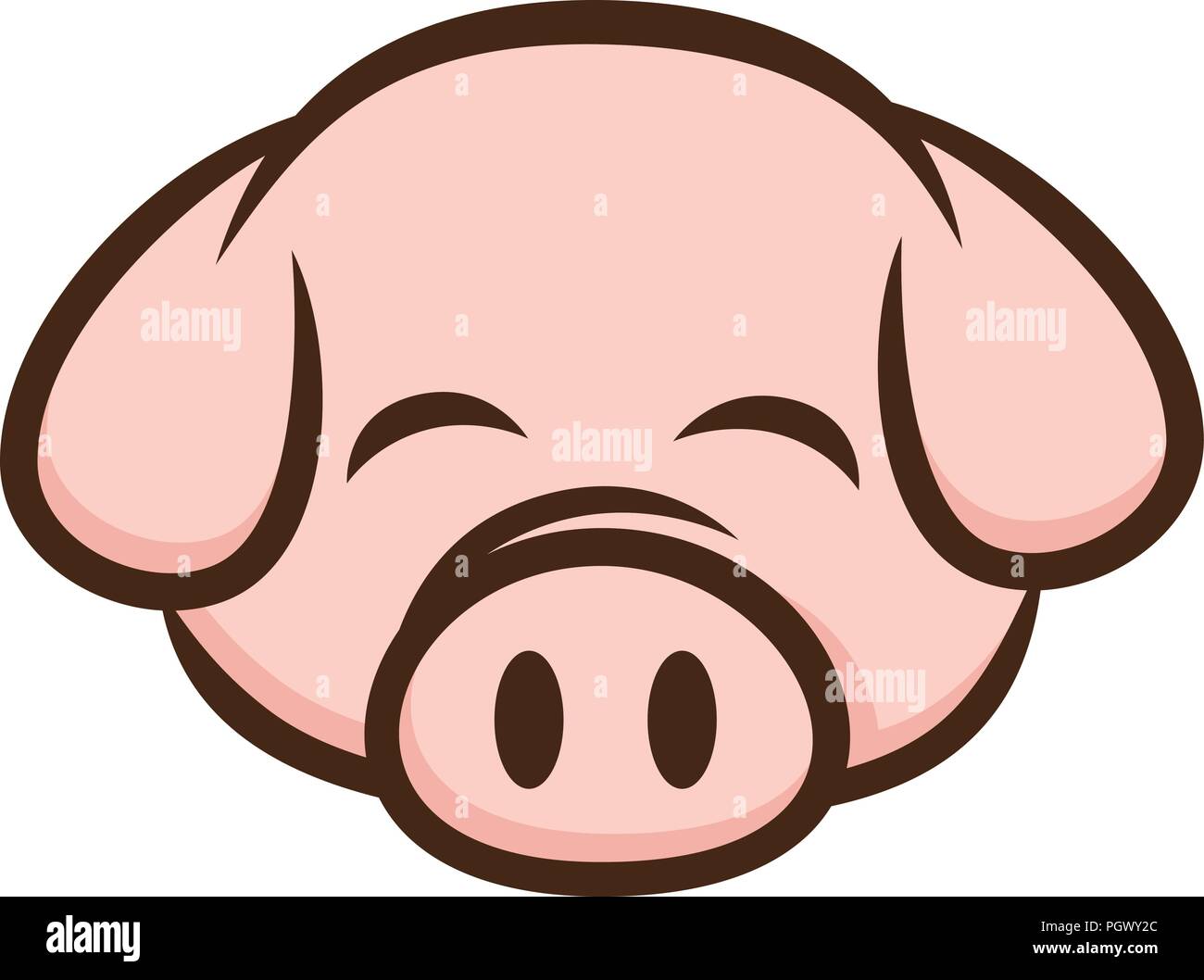 pig pork bacon theme cartoon sign vector Stock Vector Image & Art - Alamy