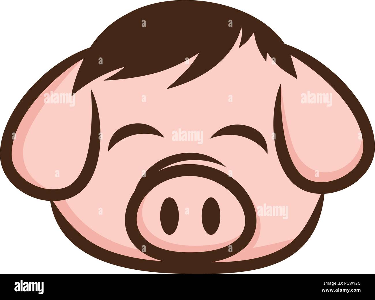 pig pork bacon theme cartoon sign vector Stock Vector Image & Art - Alamy