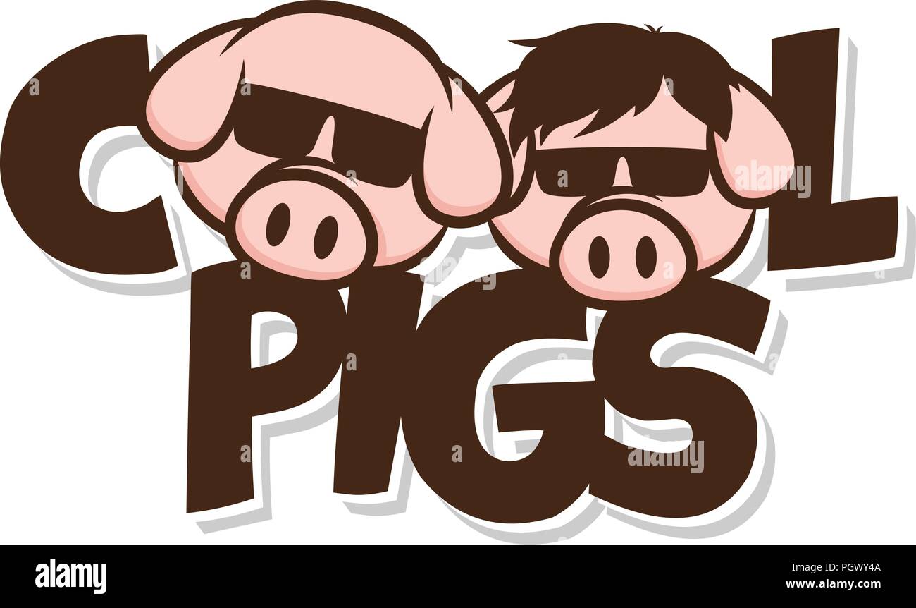 cool pig cartoon theme vector art Stock Vector Image & Art - Alamy