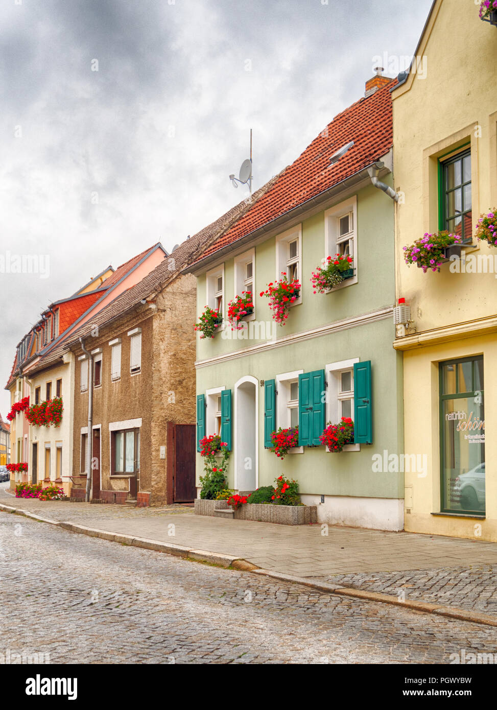 Street in Luckau, Brandenburg, Germany Stock Photo - Alamy