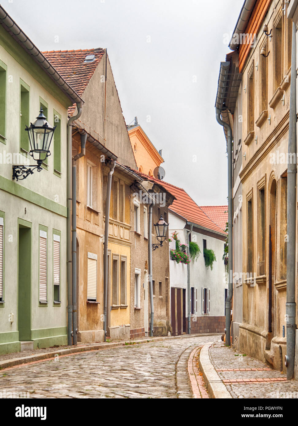 Street in Luckau, Brandenburg, Germany Stock Photo - Alamy