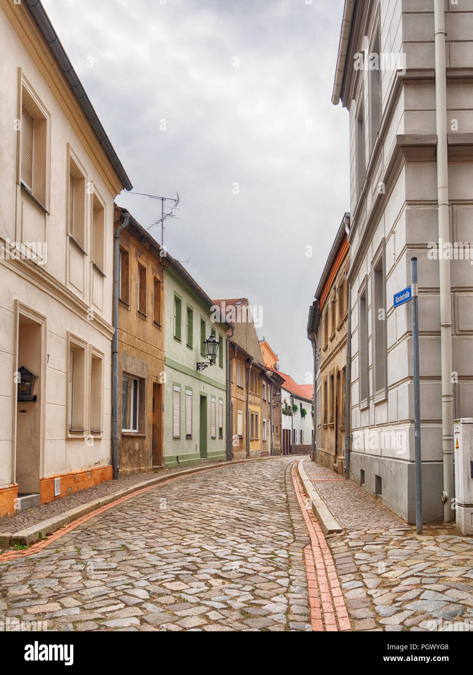 Street in Luckau, Brandenburg, Germany Stock Photo - Alamy