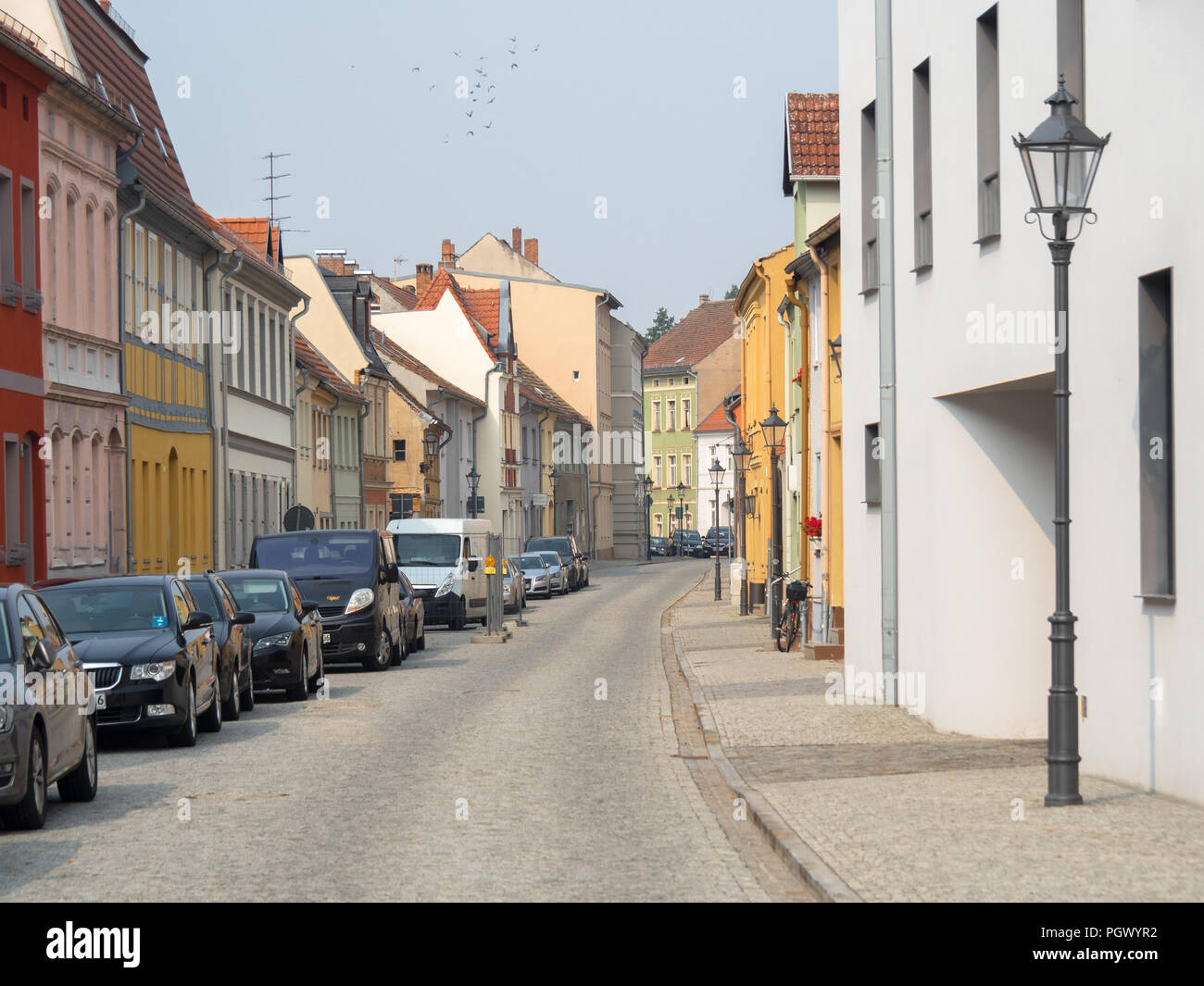 Street in Luckau, Brandenburg, Germany Stock Photo - Alamy