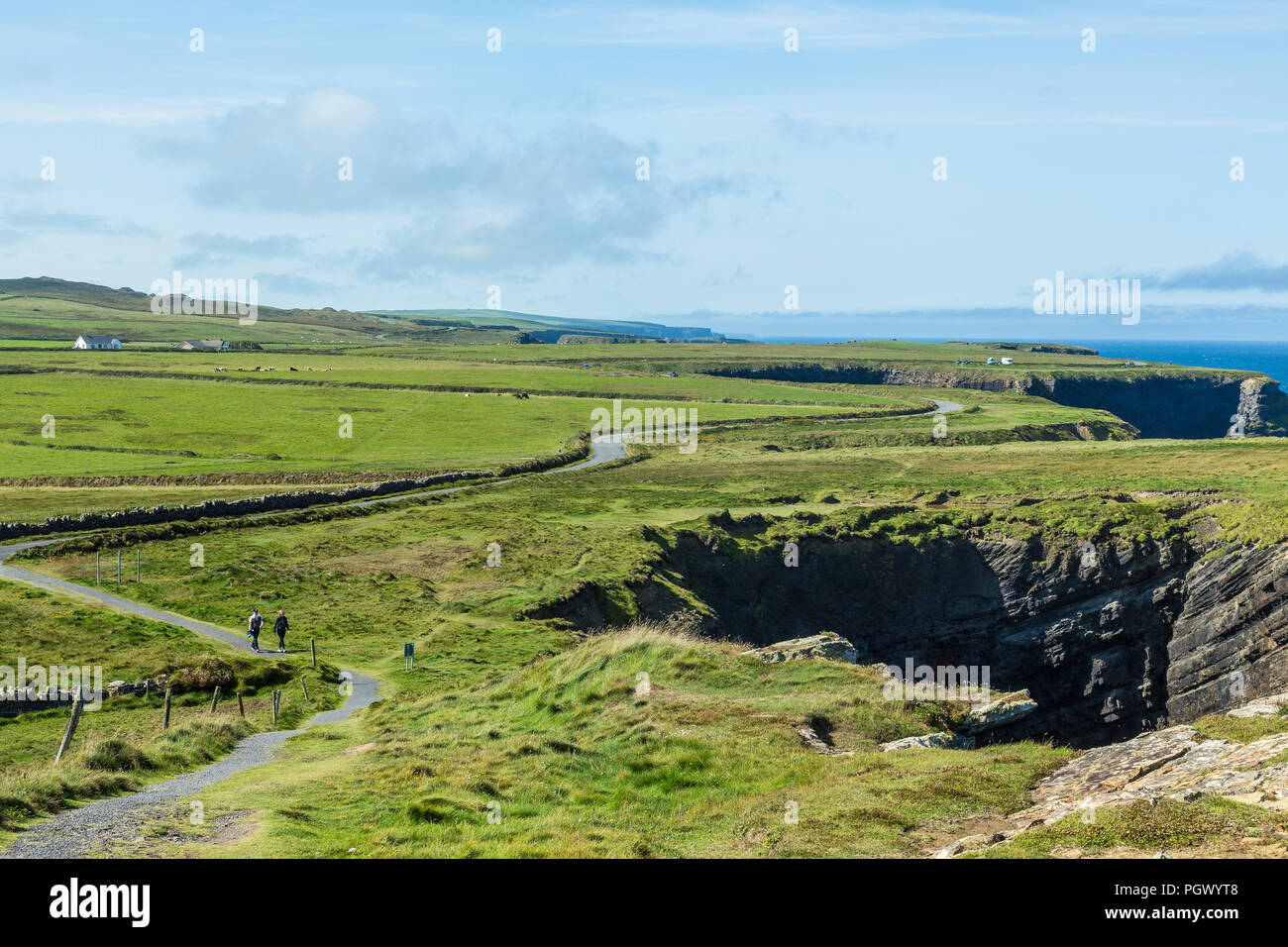 Cliff Walk, Kilkee County Clare Island Stock Photo - Alamy