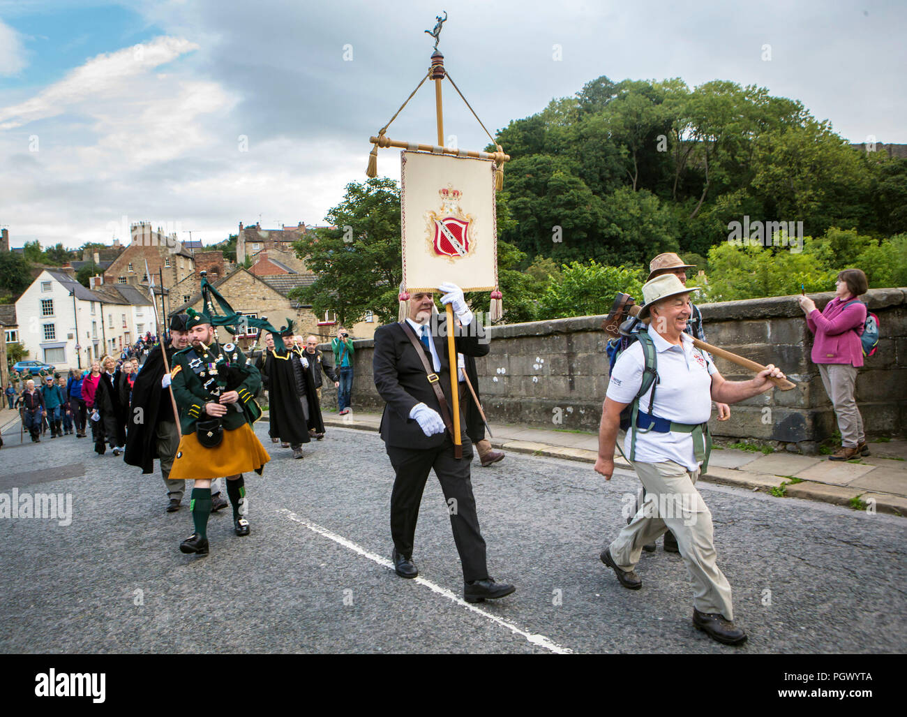 Participants during the Septennial Beating of the Bounds at Richmond in ...