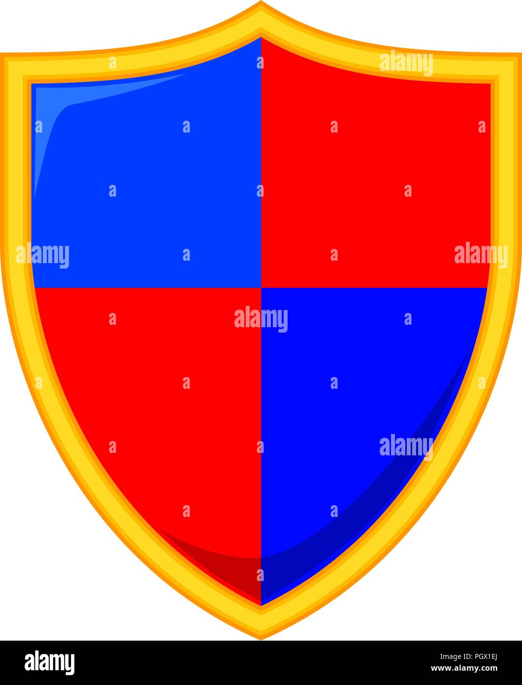 Colorful cartoon crossed shield Stock Vector Image & Art - Alamy