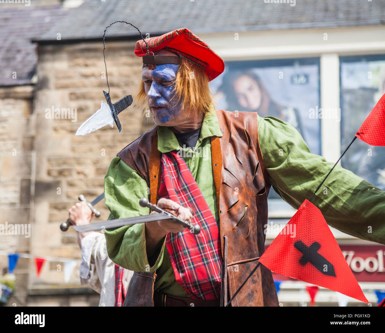 The street parade at the Barnard Castle Meet in Barnard Castle,England ...