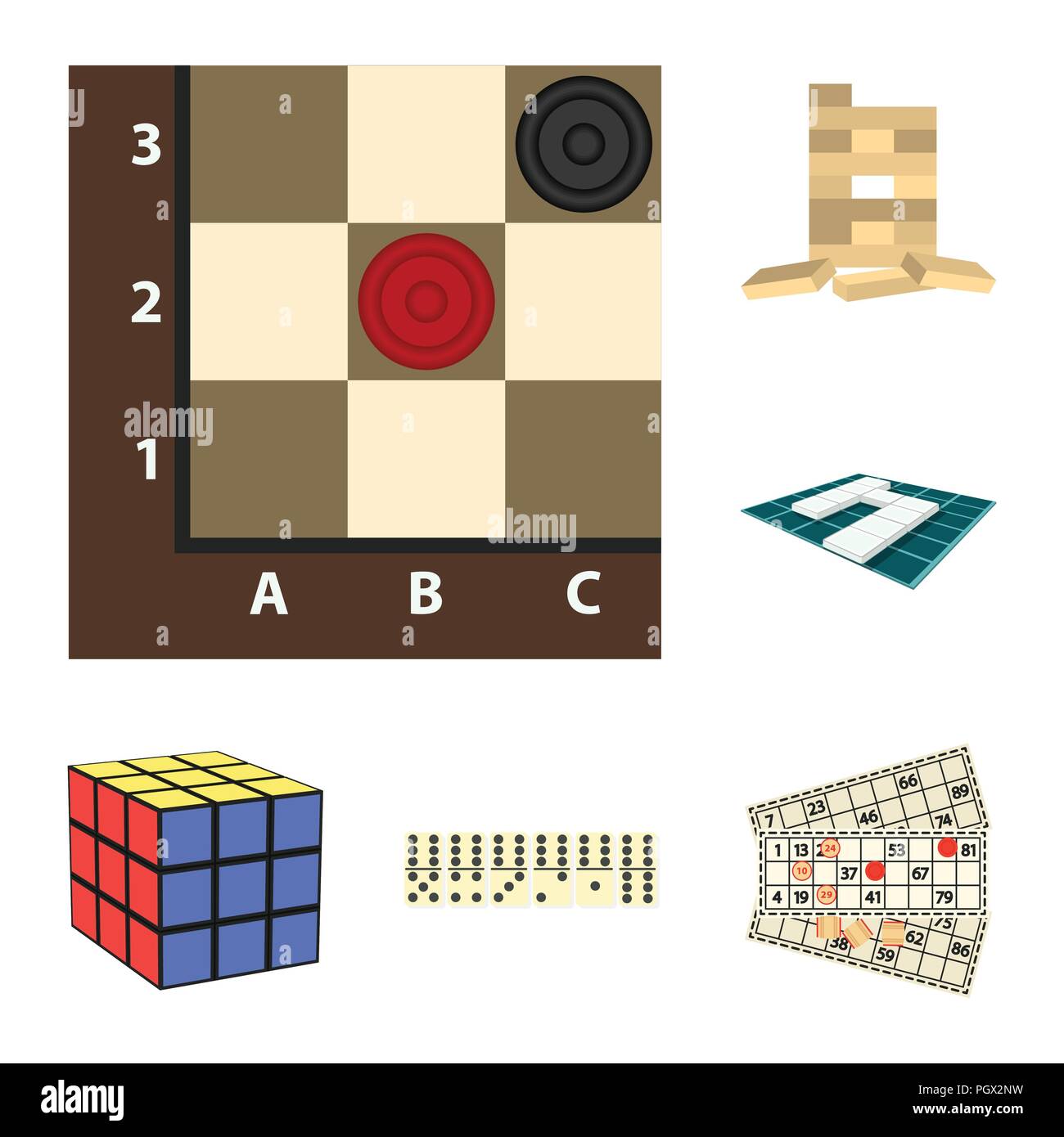 Board game cartoon icons in set collection for design. Game and ...